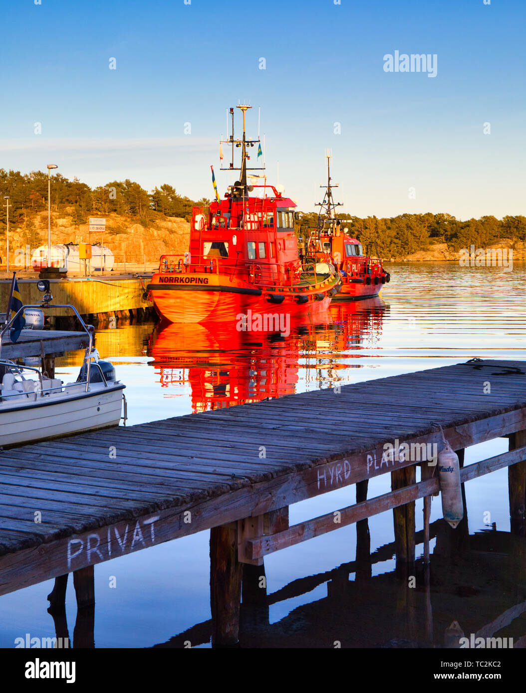 Pilot boat, Sandhamn island, Stockholm archipelago, Sweden, Scandinavia ...