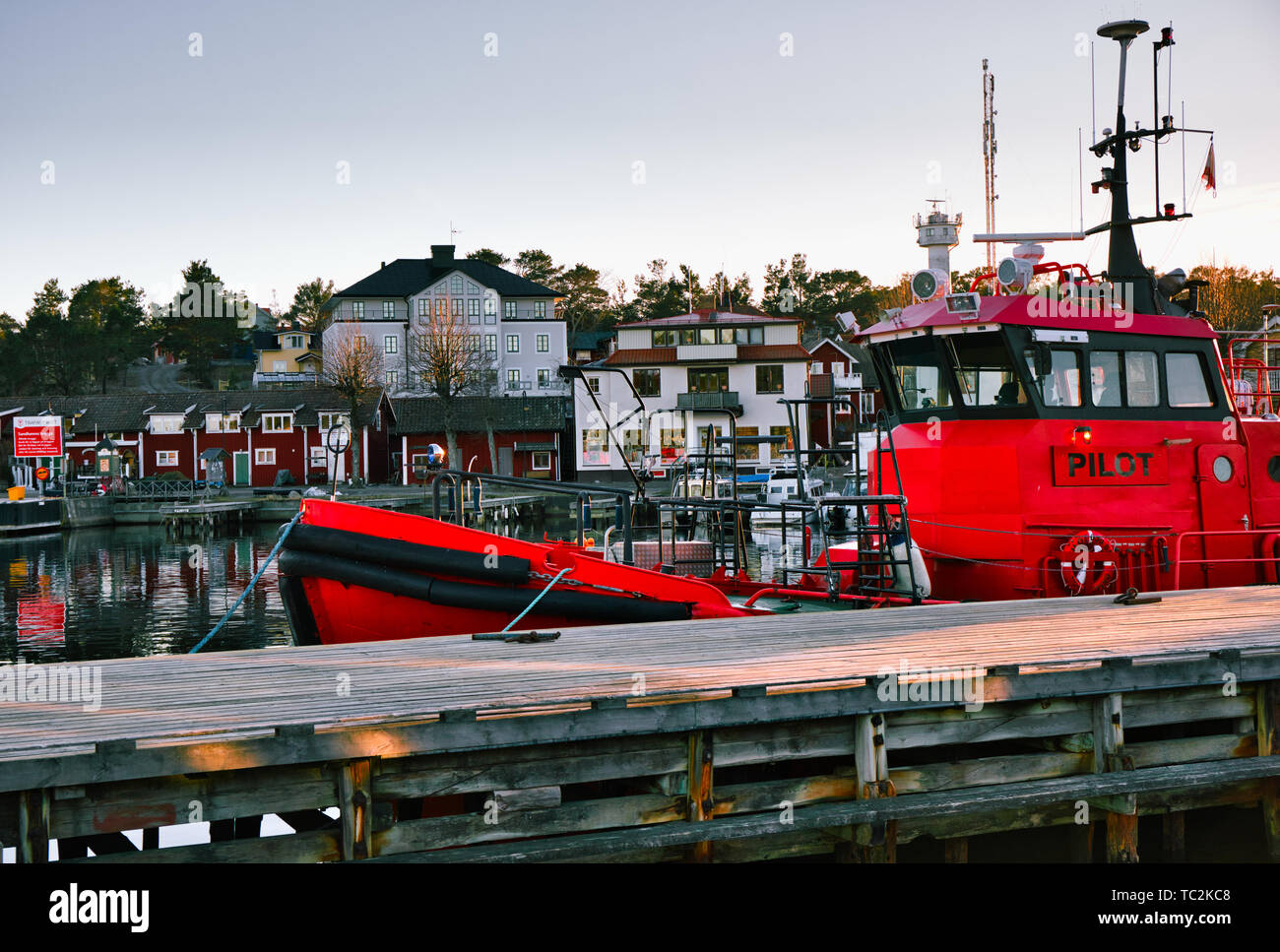 Pilot boat, Sandhamn island, Stockholm archipelago, Sweden, Scandinavia ...