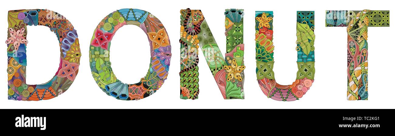 Donut word hi-res stock photography and images - Alamy