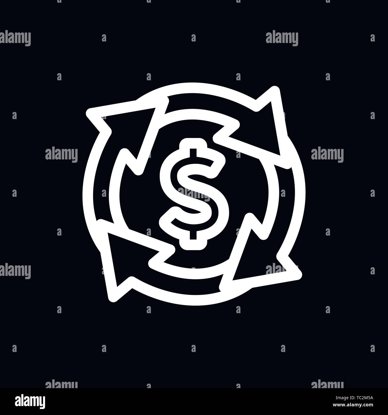 Exchange and convert icon. Arrow trade return. Vector illustration ...