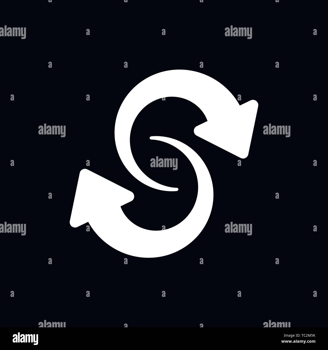 Exchange and convert icon. Arrow trade return. Vector illustration ...