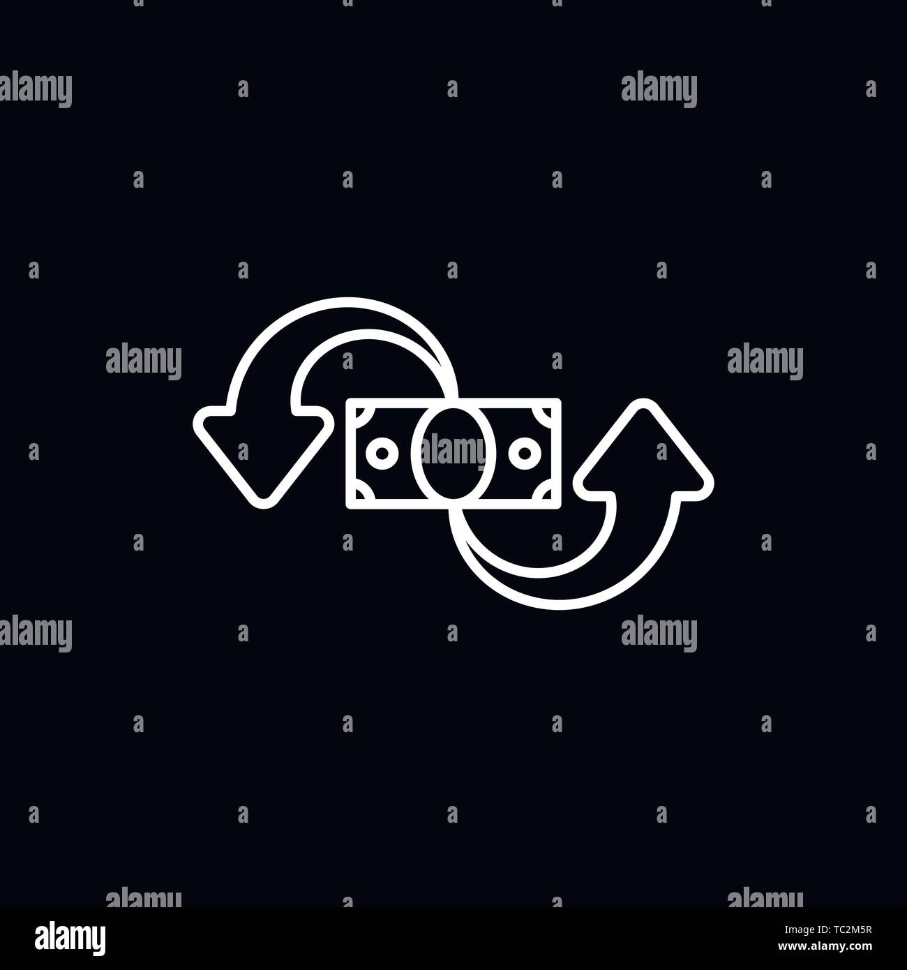 Exchange and convert icon. Arrow trade return. Vector illustration ...