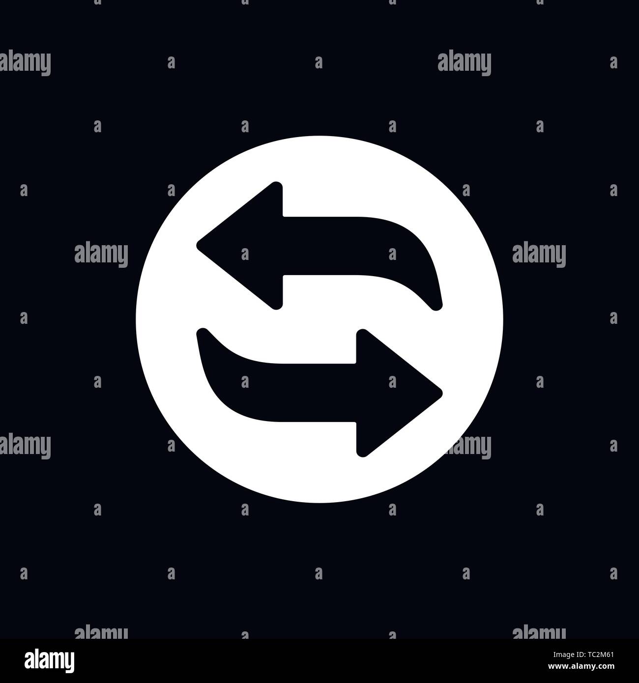 Exchange and convert icon. Arrow trade return. Vector illustration ...