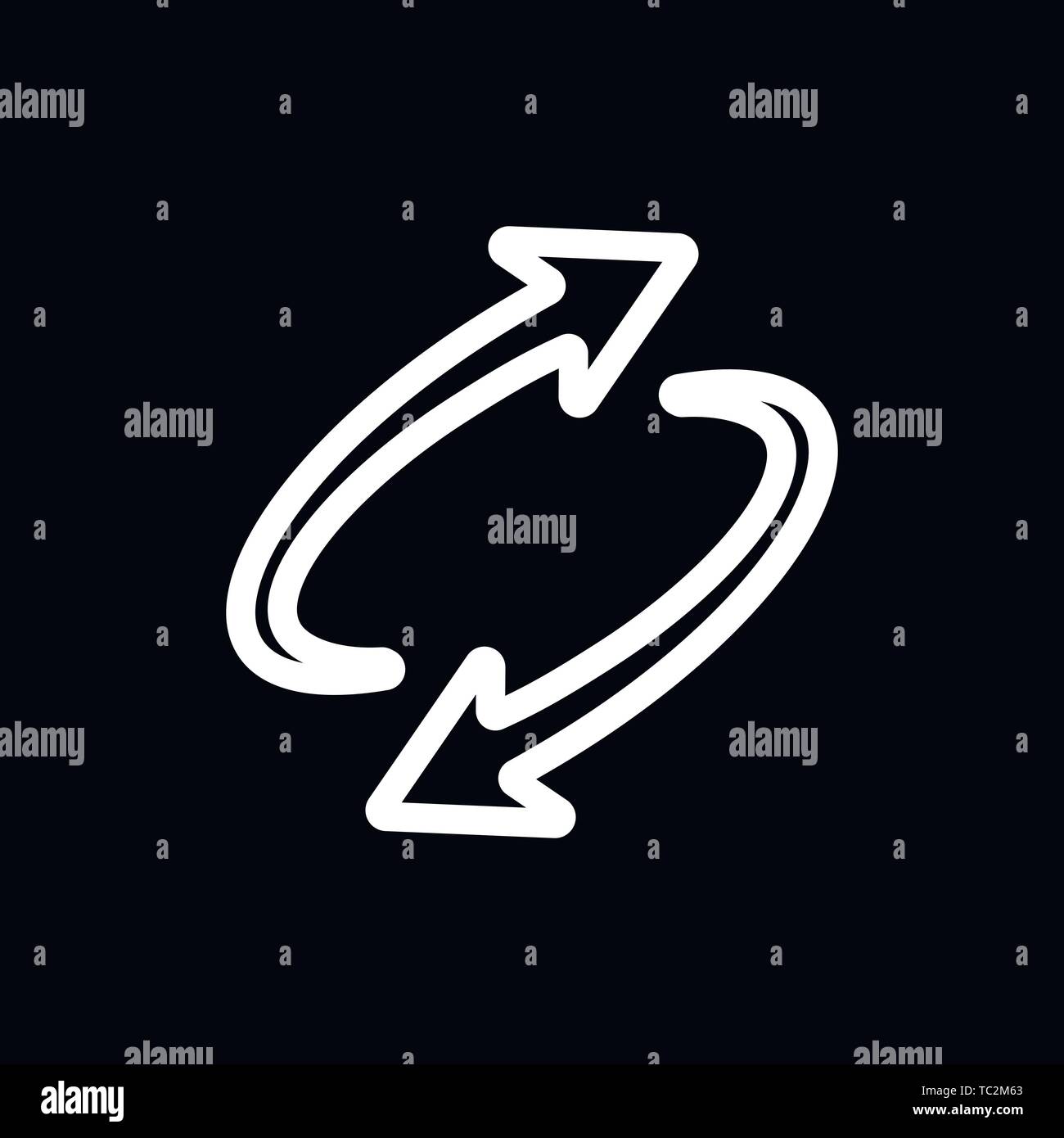 Exchange and convert icon. Arrow trade return. Vector illustration ...