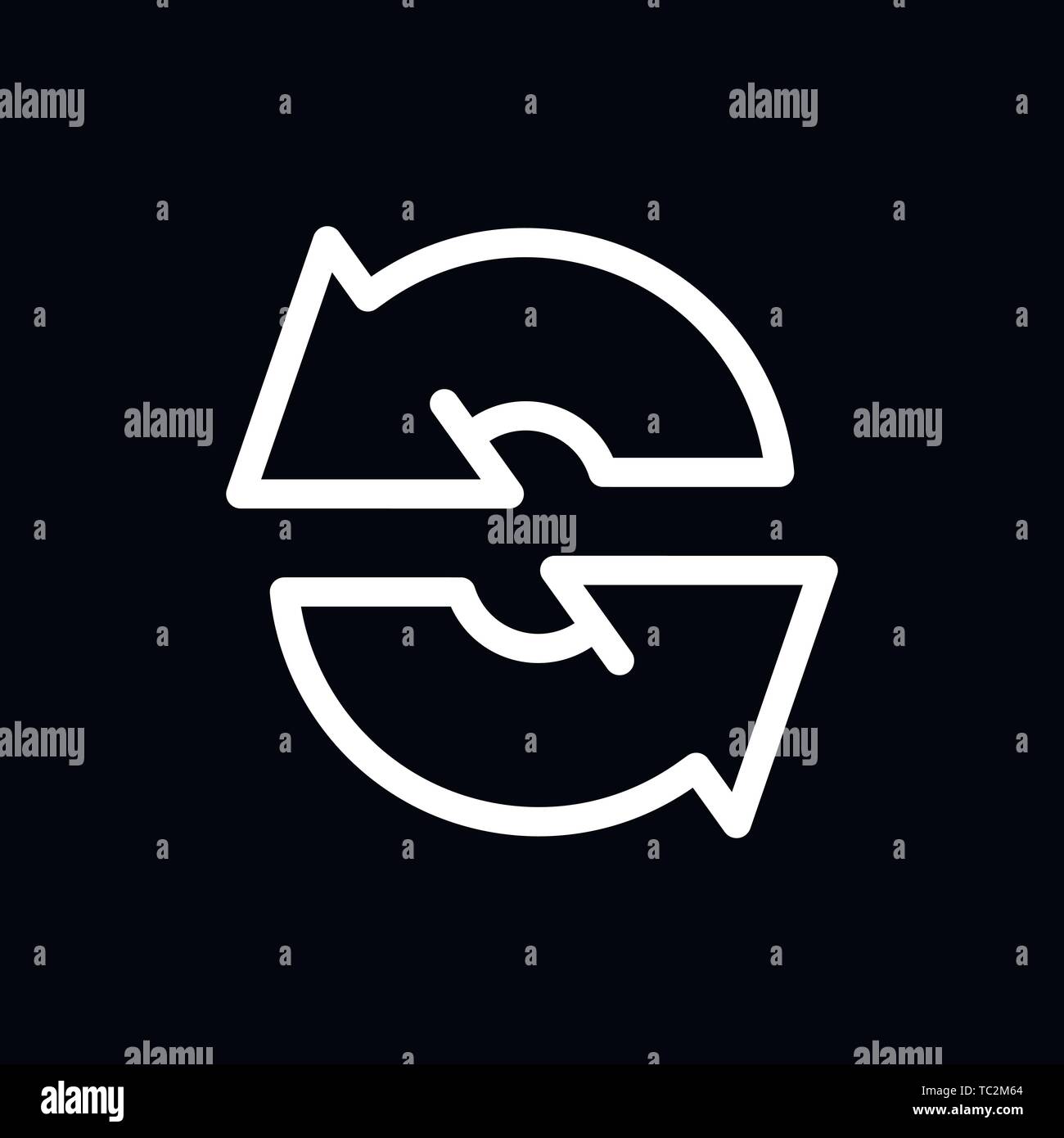 Exchange and convert icon. Arrow trade return. Vector illustration ...