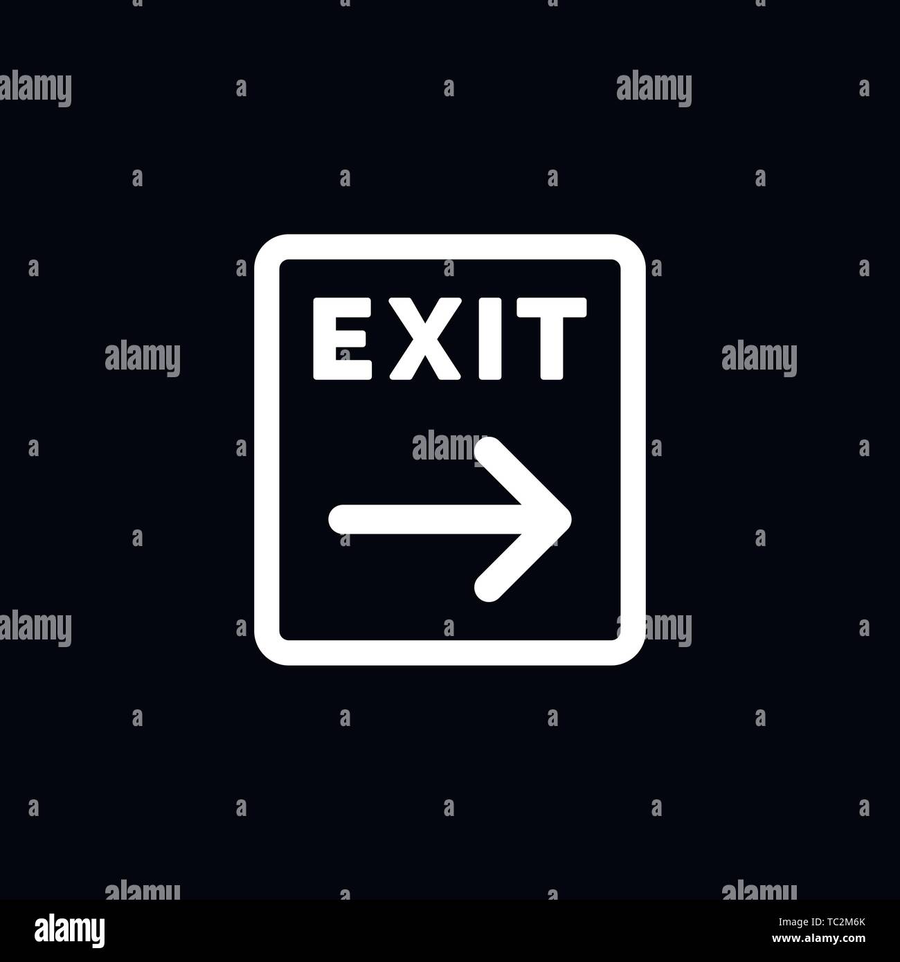 The exit icon. Logout and output logo, illustration, vector sign symbol ...