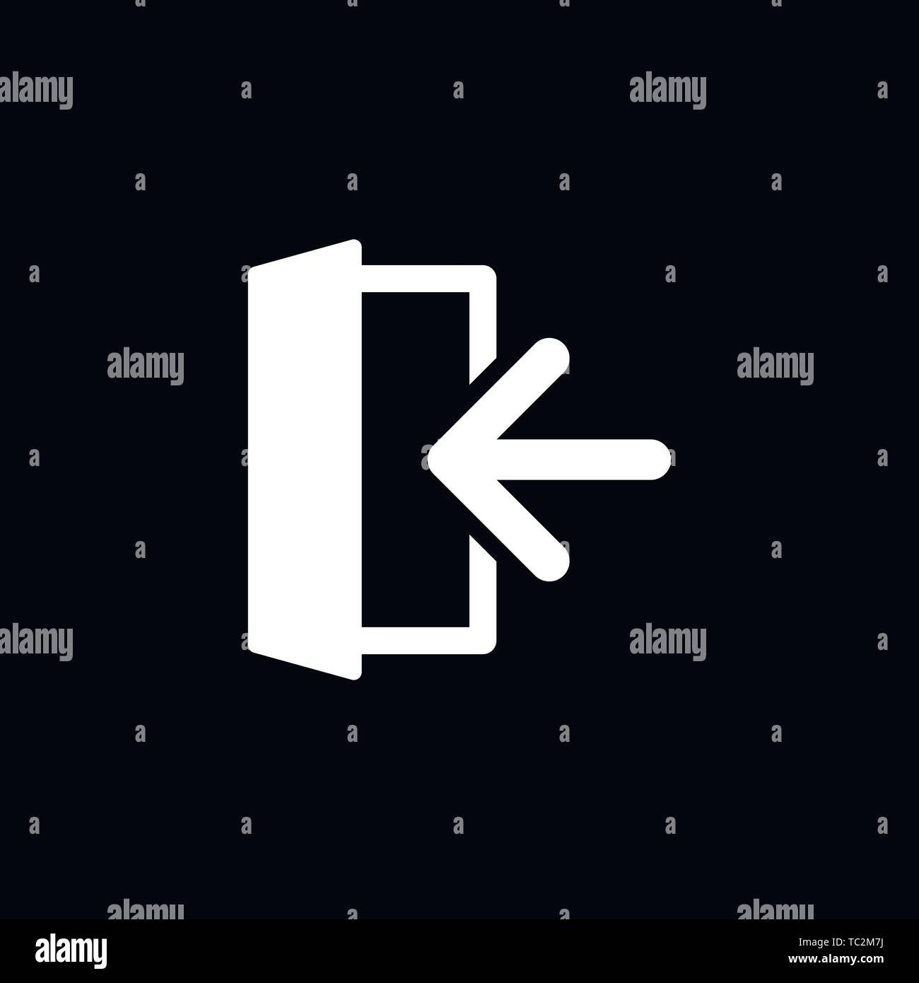 The exit icon. Logout and output logo, illustration, vector sign symbol ...