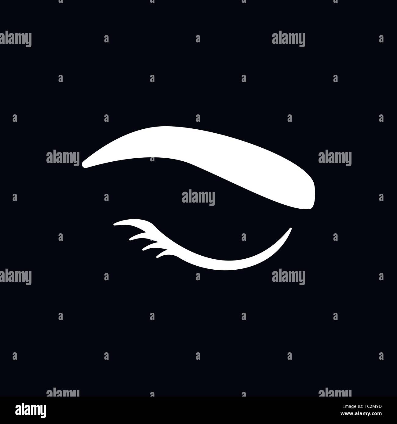 Eyebrow icon. Eyebrow tattoo. logo, illustration, vector sign symbol ...