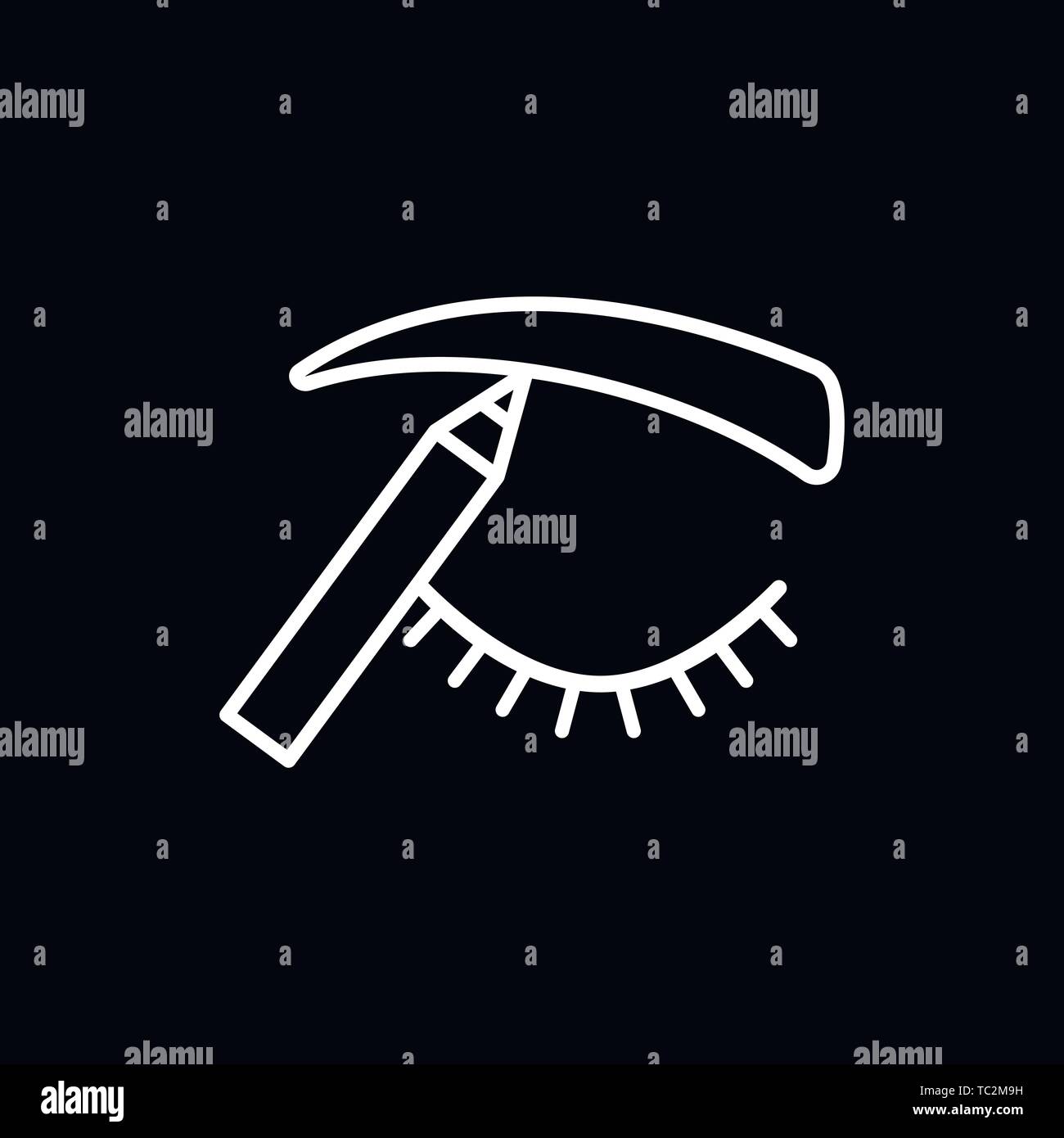 Eyebrow icon. Eyebrow tattoo. logo, illustration, vector sign symbol ...