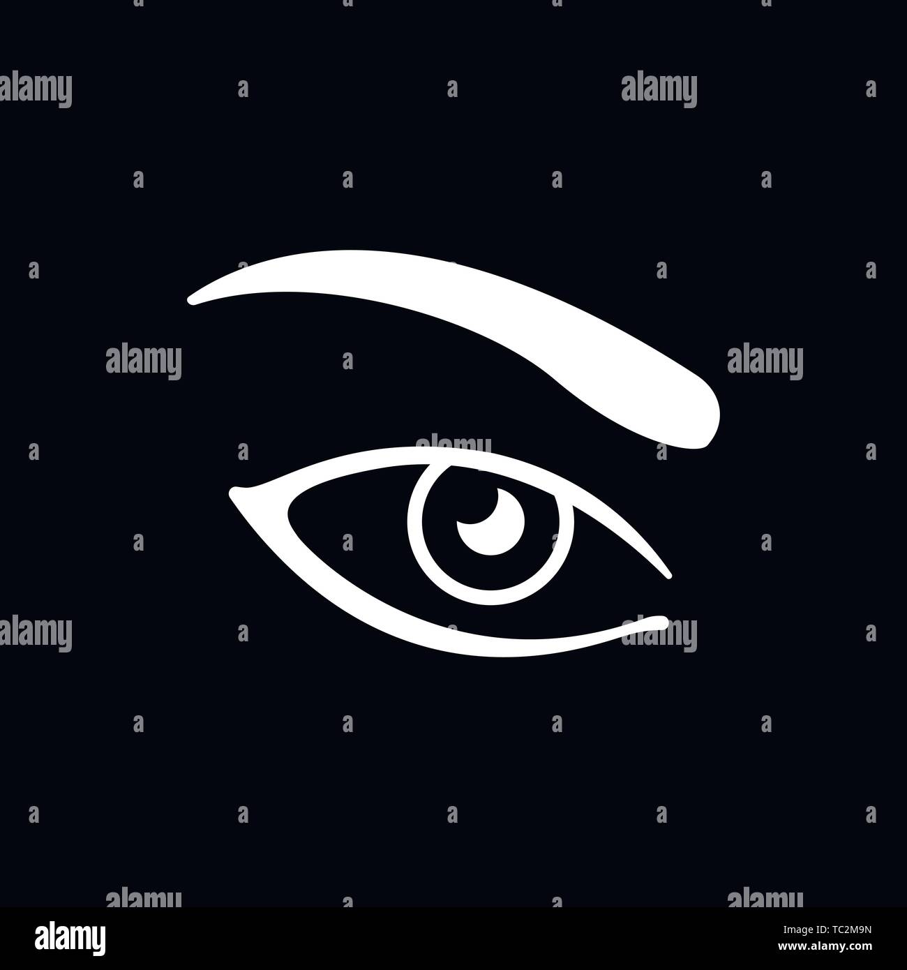 Eyebrow icon. Eyebrow tattoo. logo, illustration, vector sign symbol ...