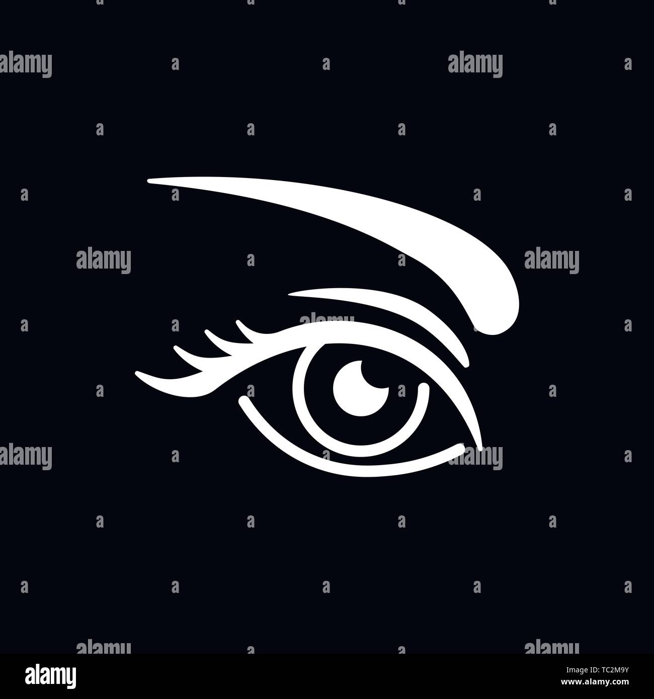 Eyebrow icon. Eyebrow tattoo. logo, illustration, vector sign symbol ...