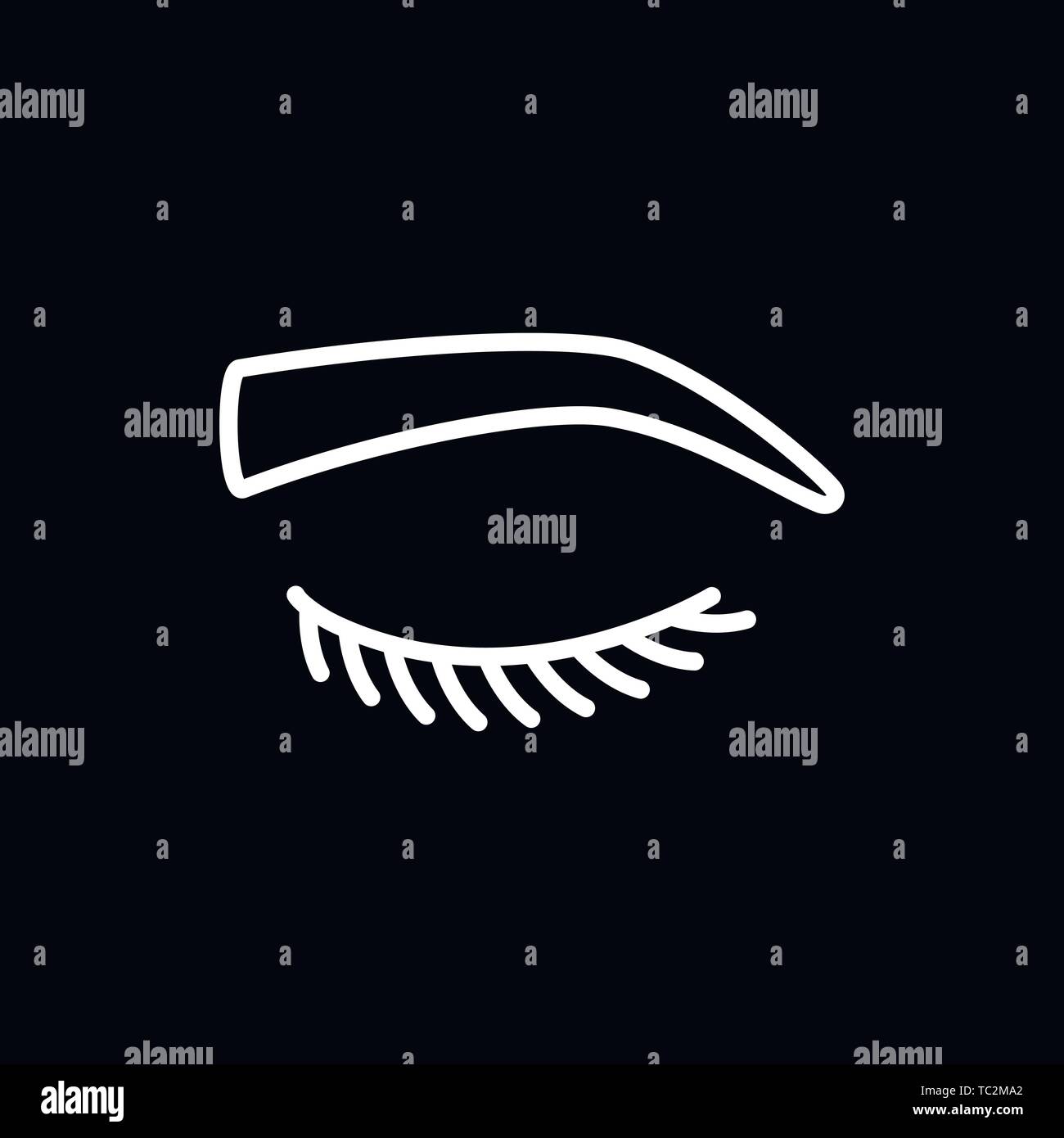 Eyebrow icon. Eyebrow tattoo. logo, illustration, vector sign symbol ...