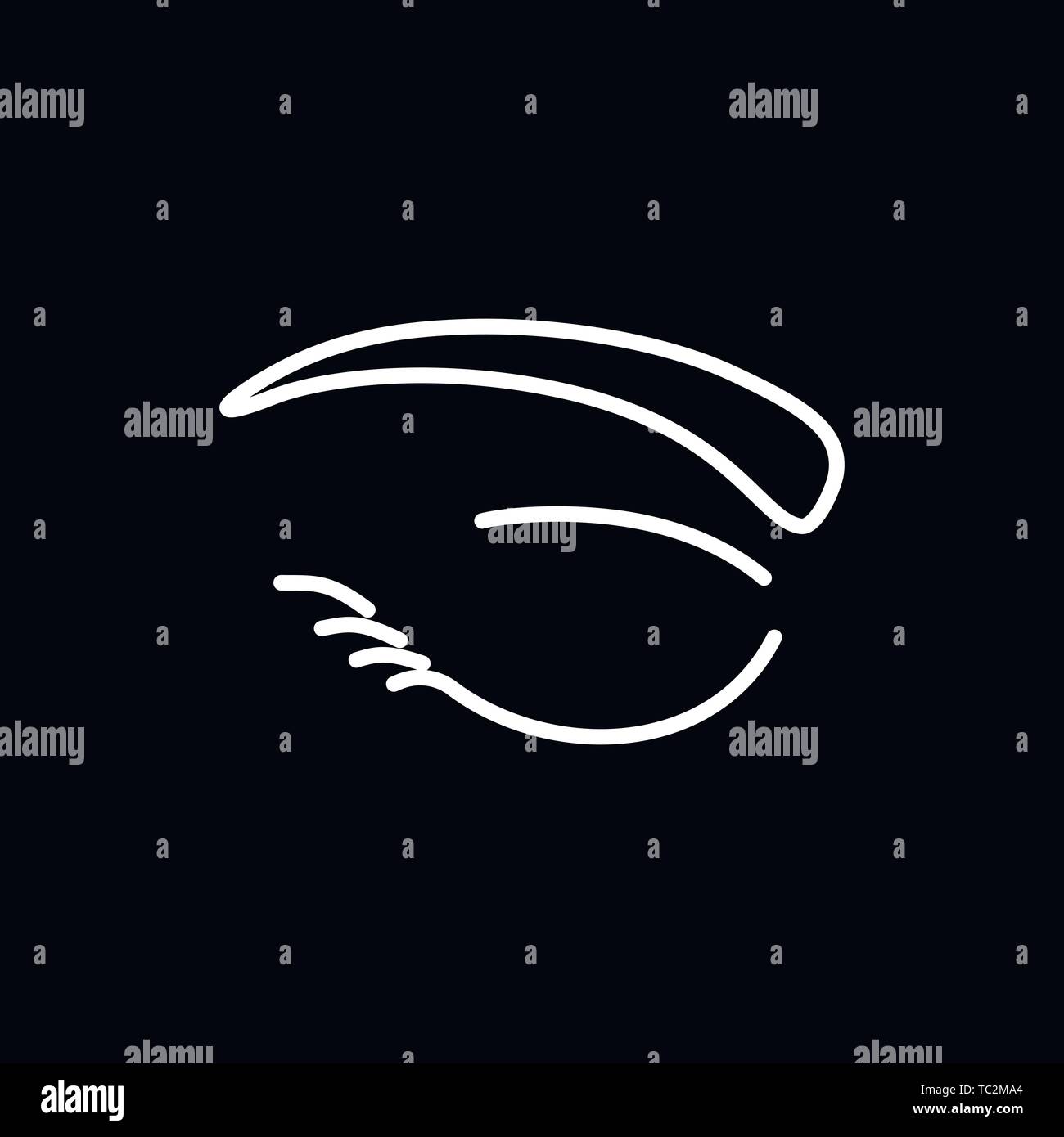 Eyebrow icon. Eyebrow tattoo. logo, illustration, vector sign symbol ...