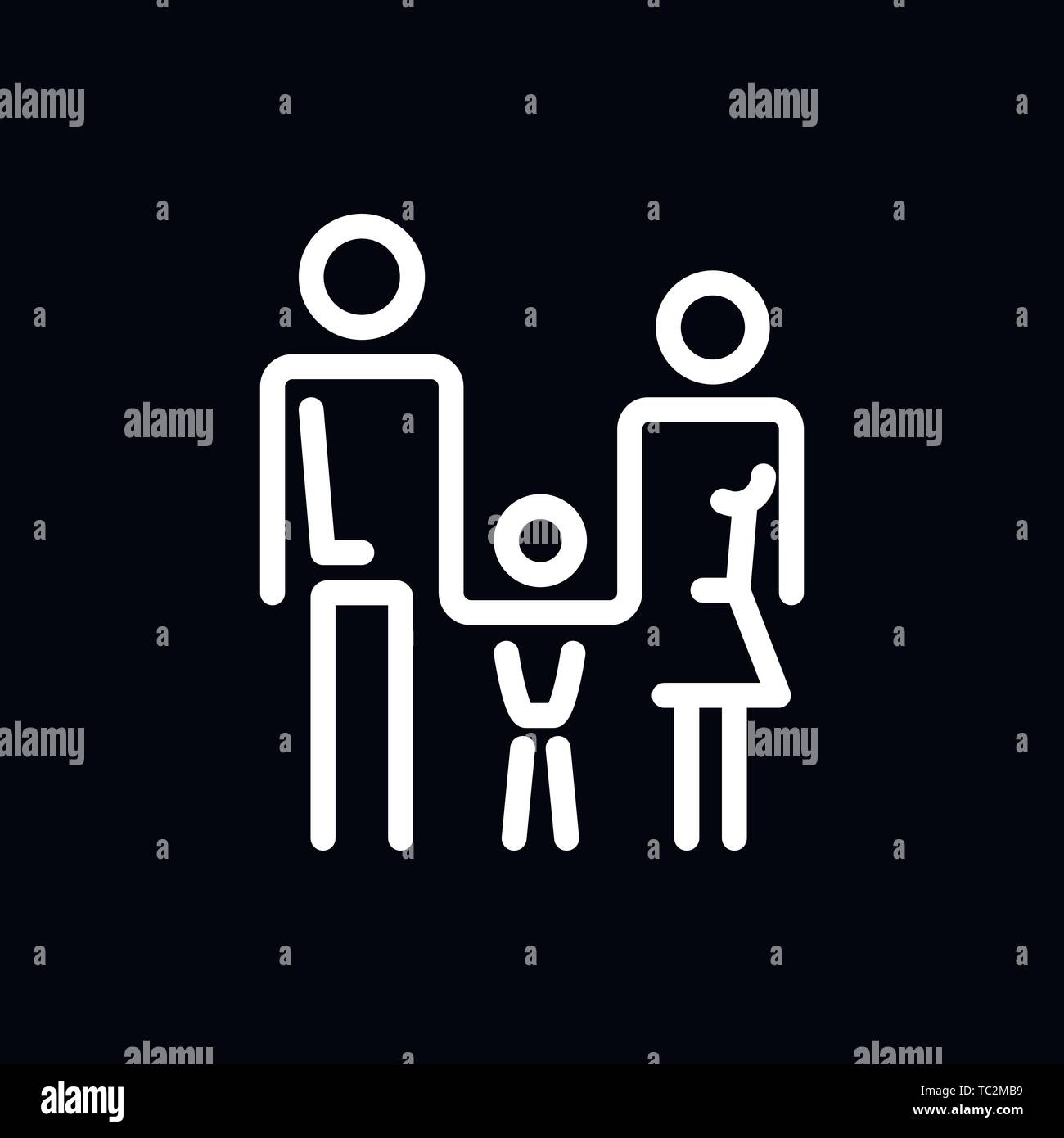 Family icon in flat style. logo, illustration, vector sign symbol for ...