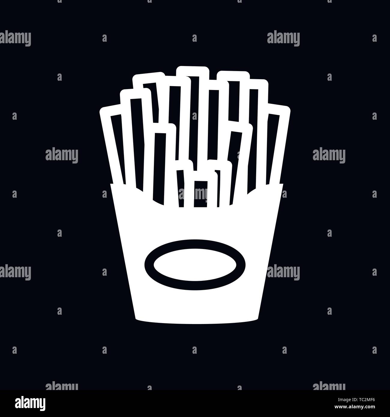 French fries icon. Vector concept illustration for design Stock Vector ...