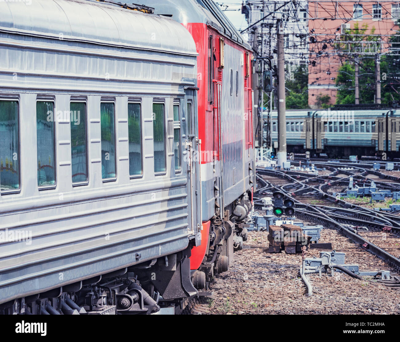 Russian passenger locomotive hi-res stock photography and images - Alamy