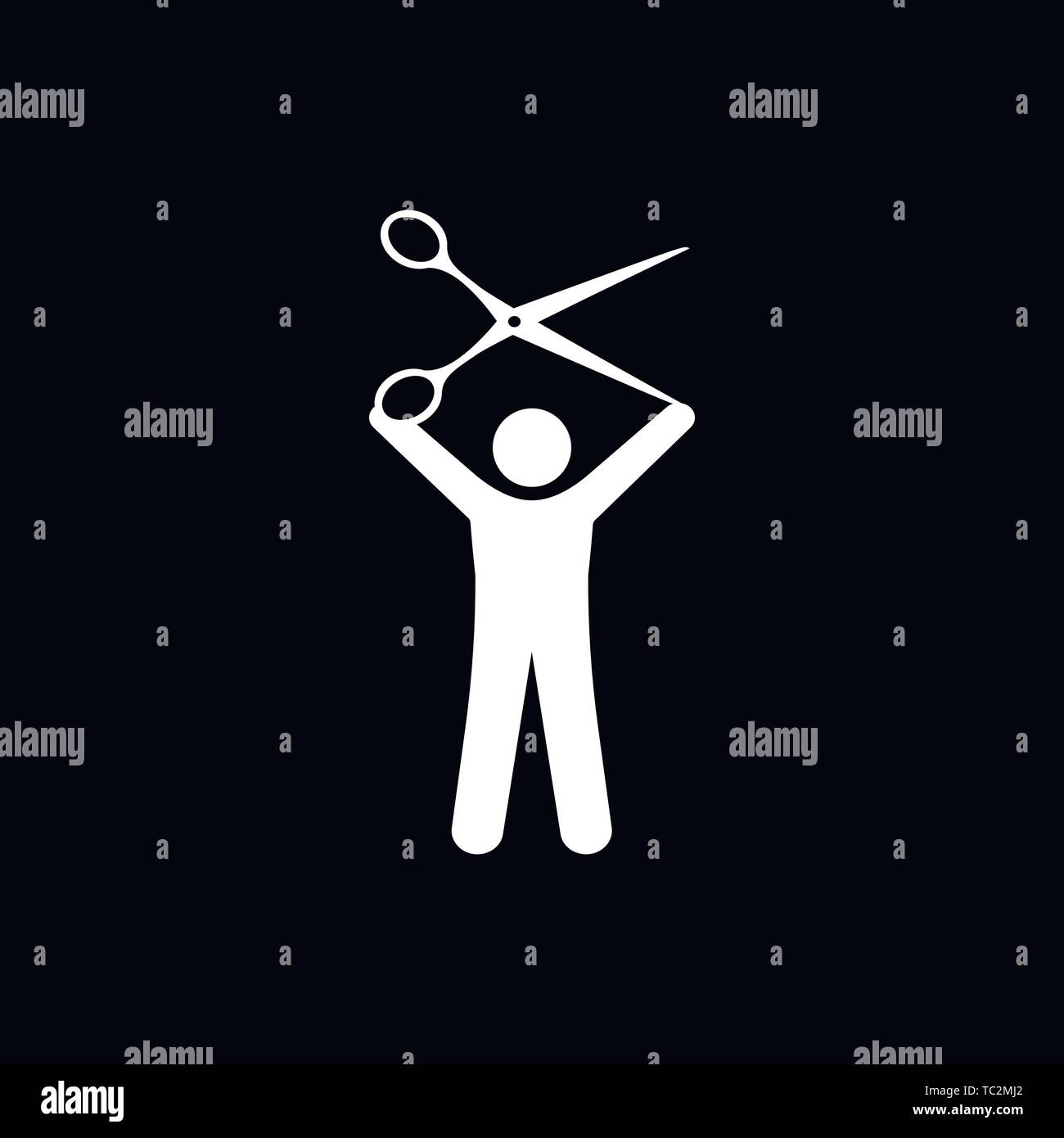 Hairdresser icon logo, vector sign symbol for design Stock Vector Image ...