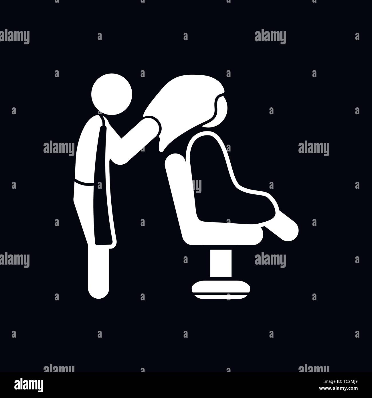 Hairdresser icon logo, vector sign symbol for design Stock Vector Image ...