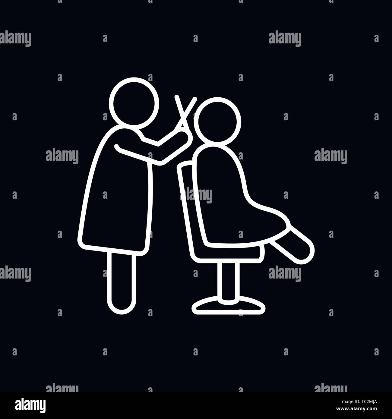 Hairdresser icon logo, vector sign symbol for design Stock Vector Image ...