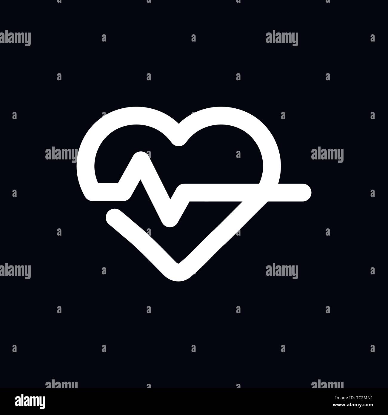 Heartbeat icon logo, vector sign symbol for design Stock Vector Image ...
