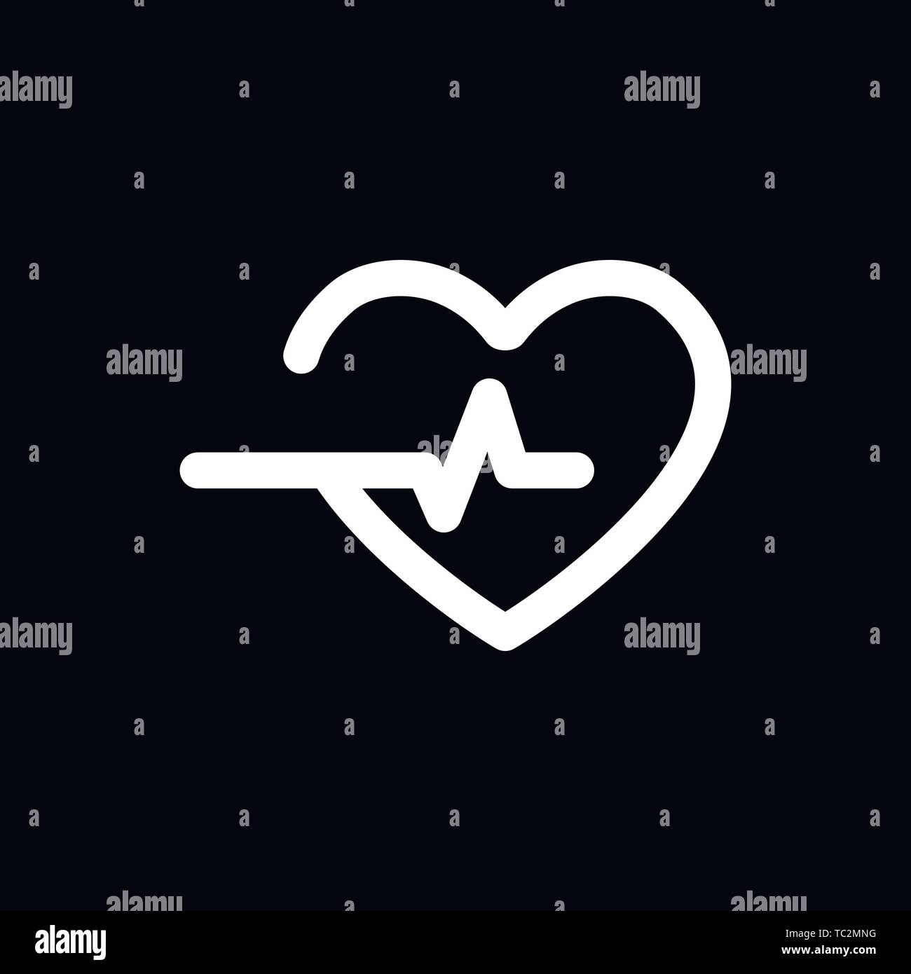 Heartbeat icon logo, vector sign symbol for design Stock Vector Image ...