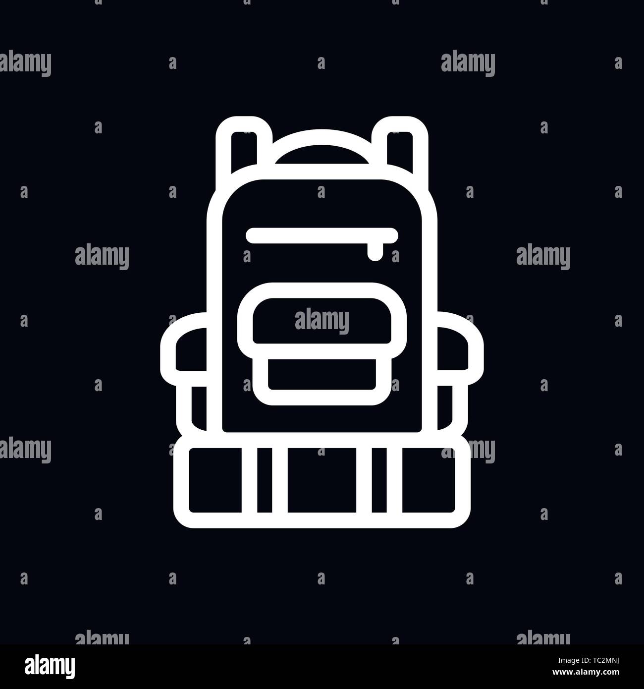 Backpack icon logo, vector sign symbol for design Stock Vector Image ...