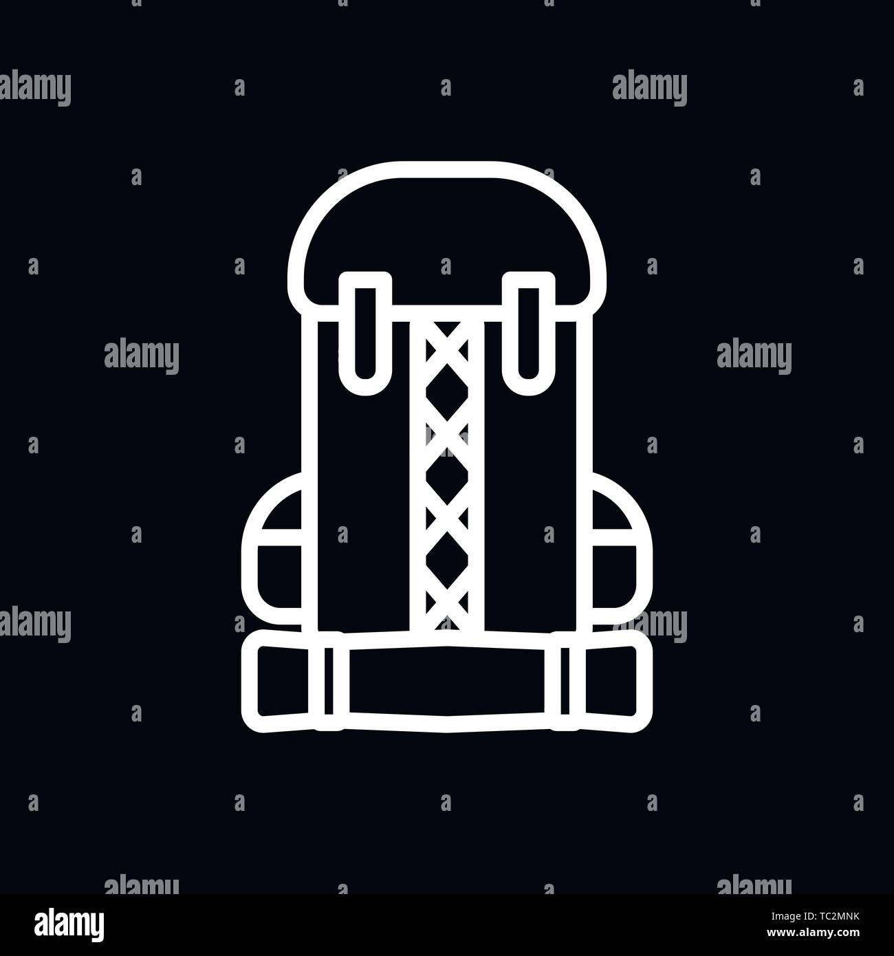 Backpack icon logo, vector sign symbol for design Stock Vector Image ...