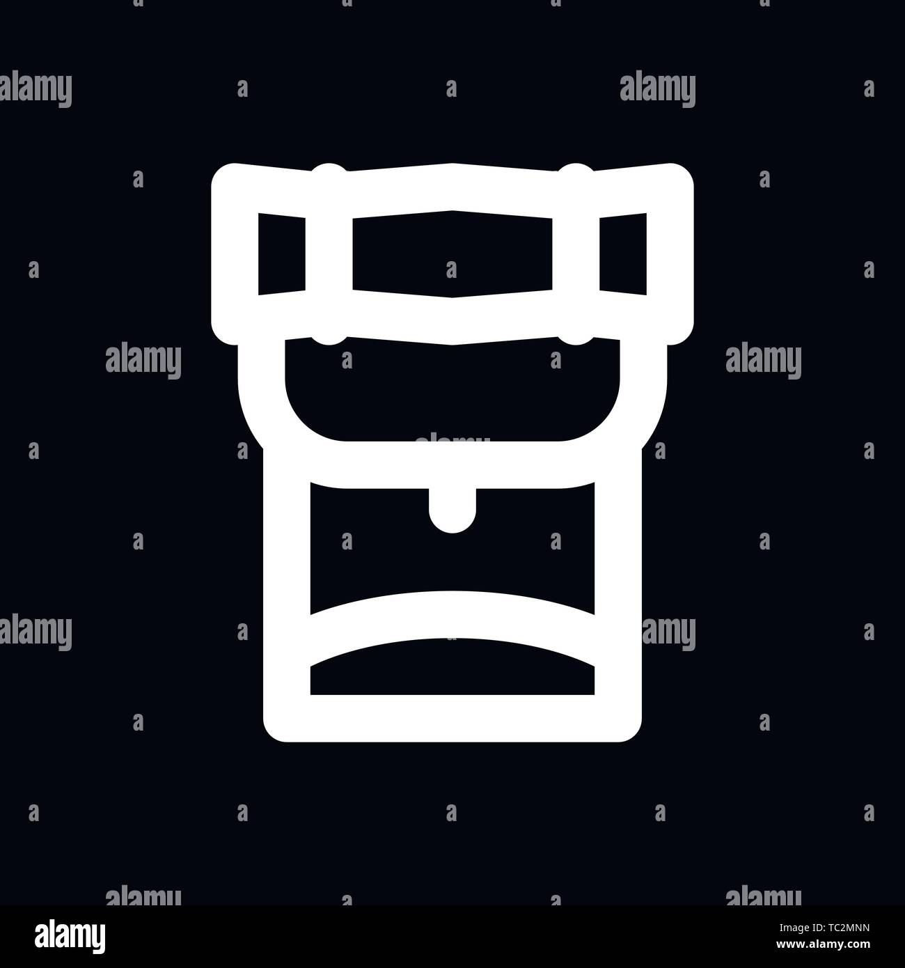 Backpack icon logo, vector sign symbol for design Stock Vector Image ...