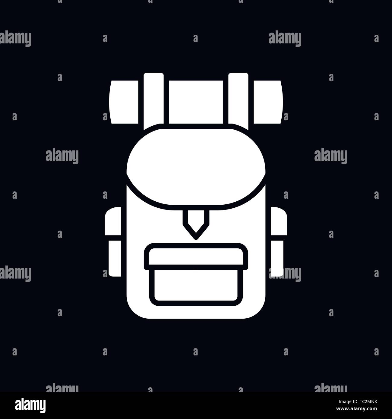 Backpack icon logo, vector sign symbol for design Stock Vector Image ...