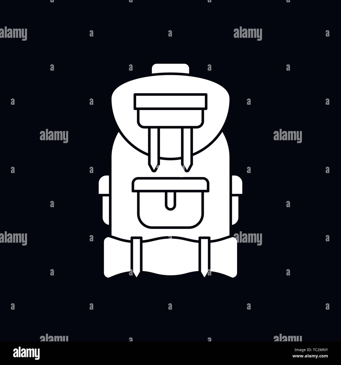 Backpack icon logo, vector sign symbol for design Stock Vector Image ...