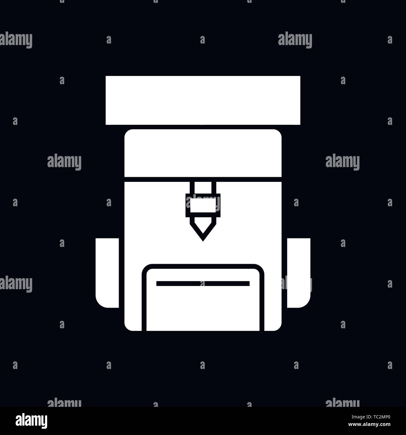 Backpack icon logo, vector sign symbol for design Stock Vector Image ...