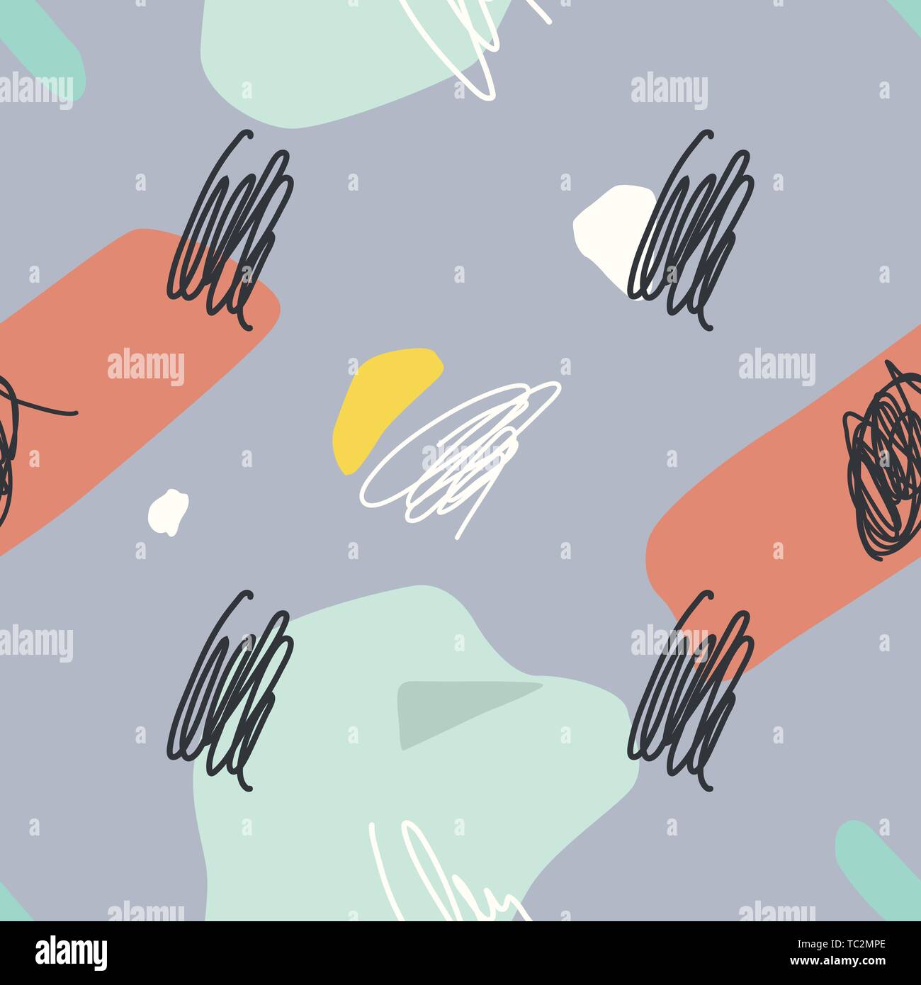 Vector seamless pattern. Abstract background with brush strokes Stock ...