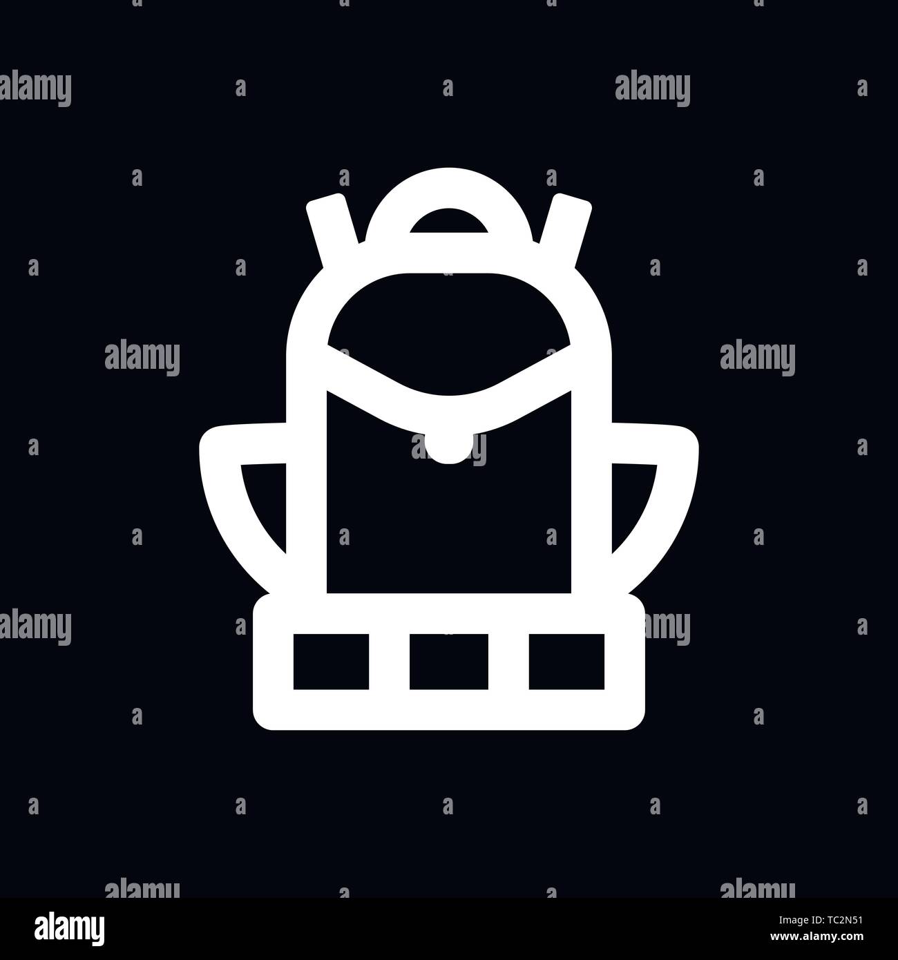 Backpack icon logo, vector sign symbol for design Stock Vector Image ...