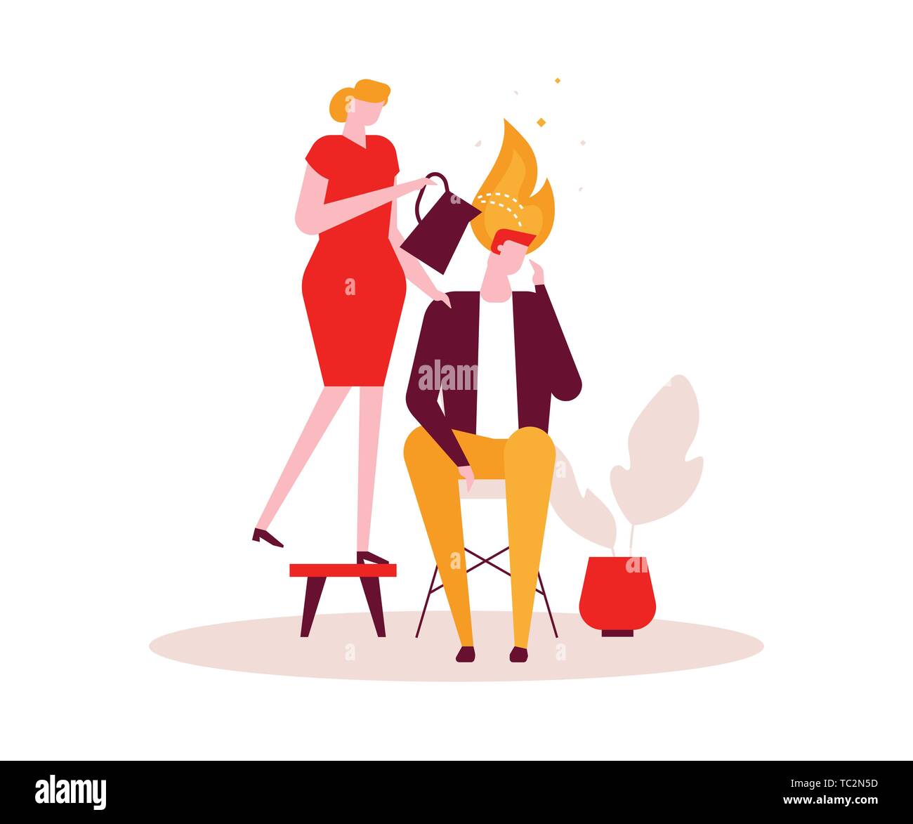 Emotional sad woman man Cut Out Stock Images & Pictures - Alamy