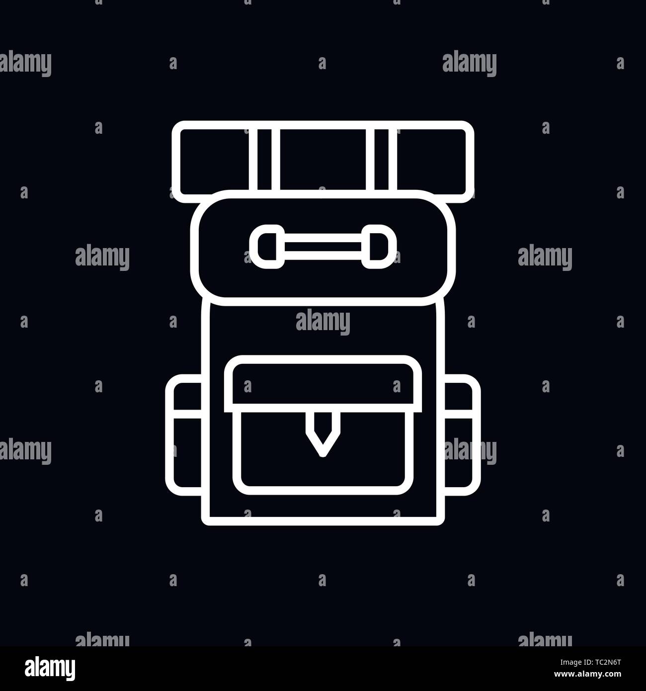 Backpack icon logo, vector sign symbol for design Stock Vector Image ...