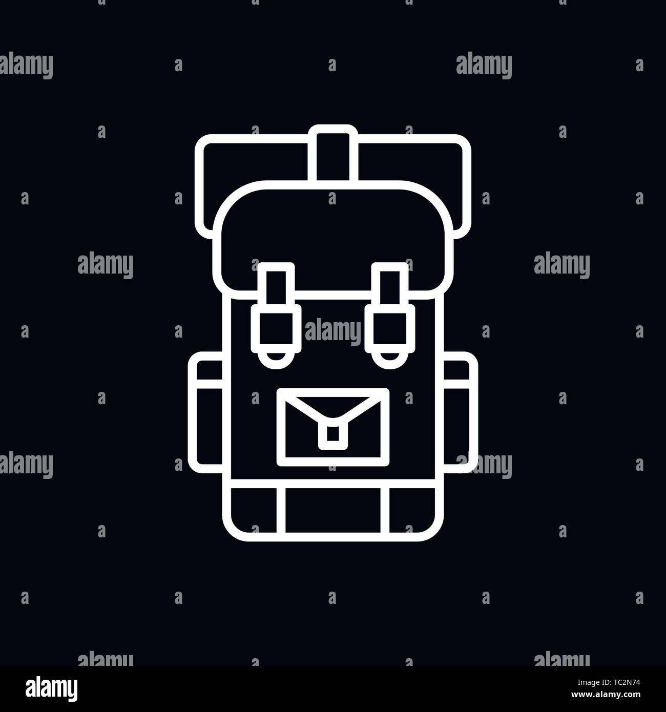 Backpack icon logo, vector sign symbol for design Stock Vector Image ...