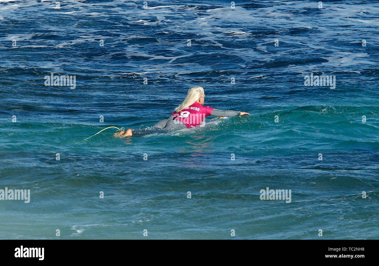 Surfers Point, Prevelly, Western Australia. 4th June, 2019. The ...