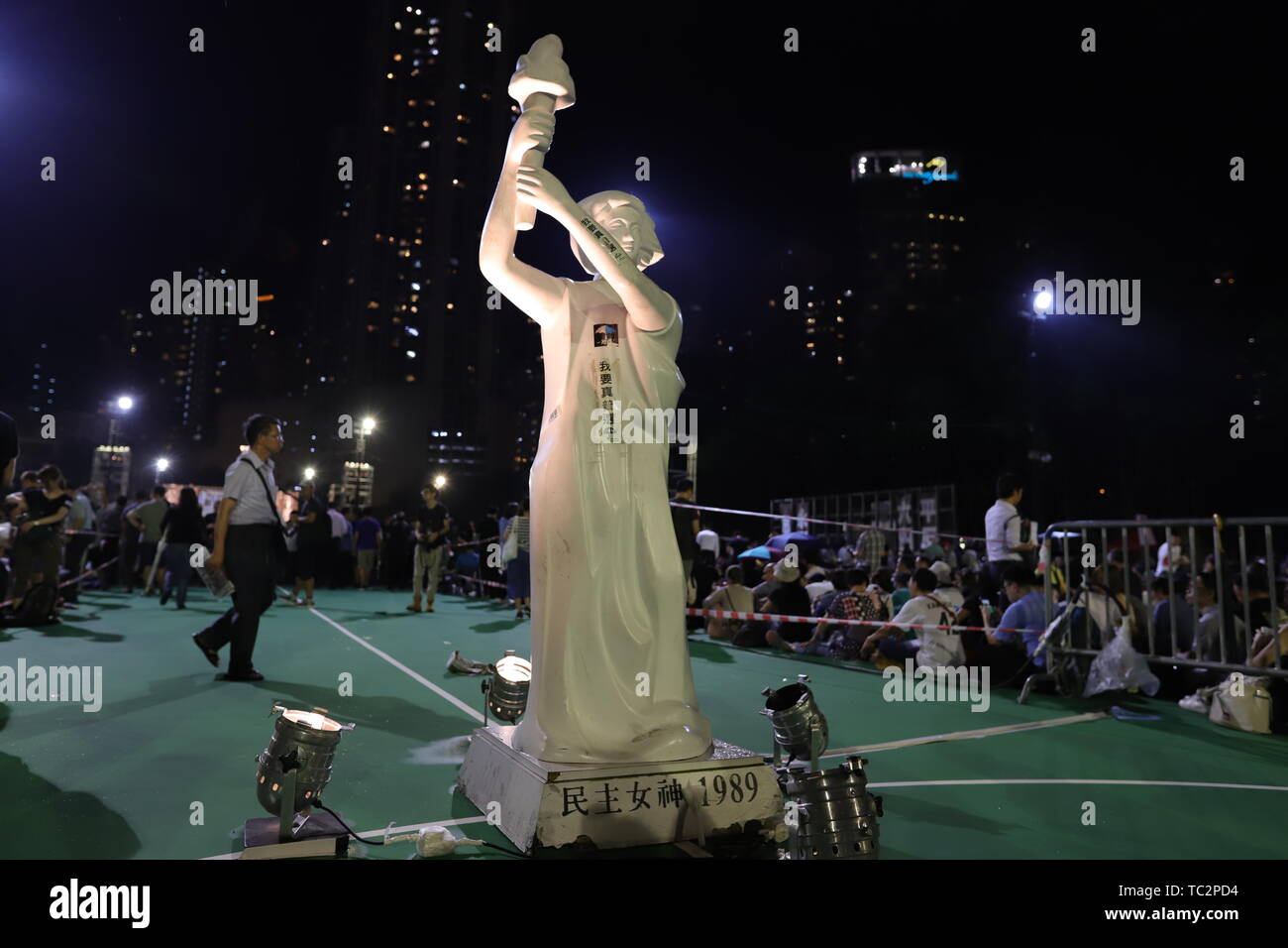 June 4, 2019 - Hong Kong, CHINA - Small replica of symbol of 1989 ...