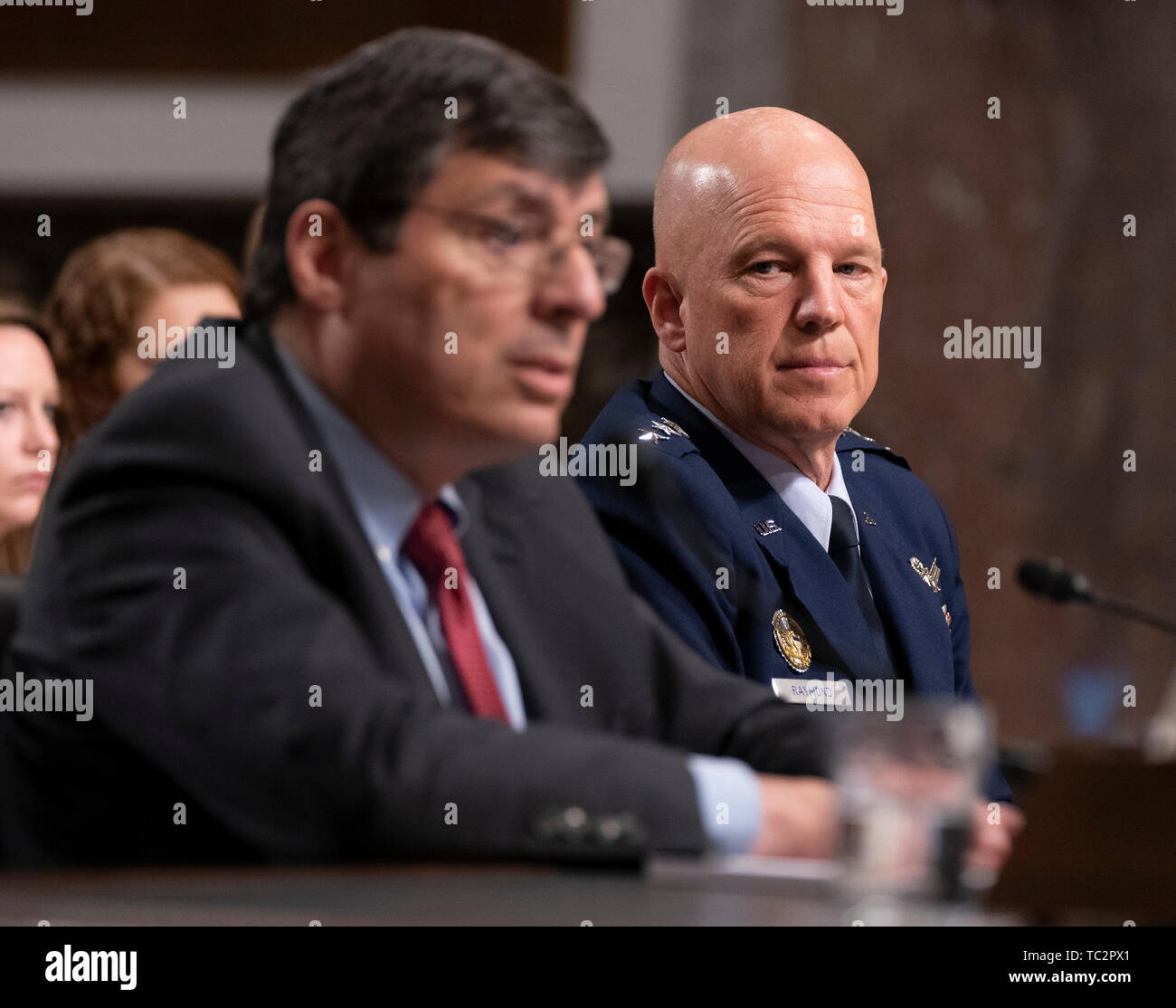 General John W. Raymond, USAF listens to Dr. Christopher J. Scolese ...