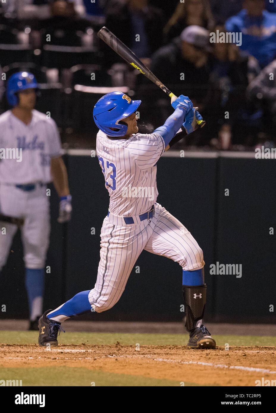 Los Angeles, CA, USA. 03rd June, 2019. UCLA infielder (18) Chase ...