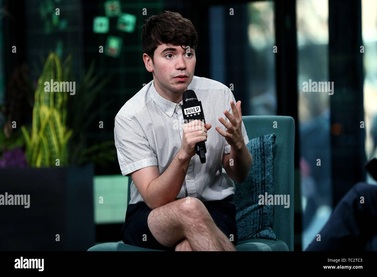 New York, USA. 4 June, 2019. Noah Galvin at the BUILD Series ...