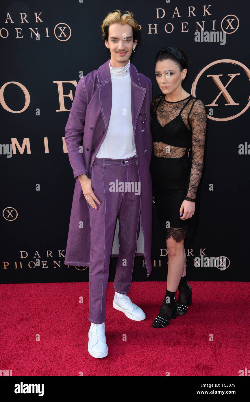 LOS ANGELES, USA. June 05, 2019: Kodi Smit-McPhee & Rebecca Phillipou ...