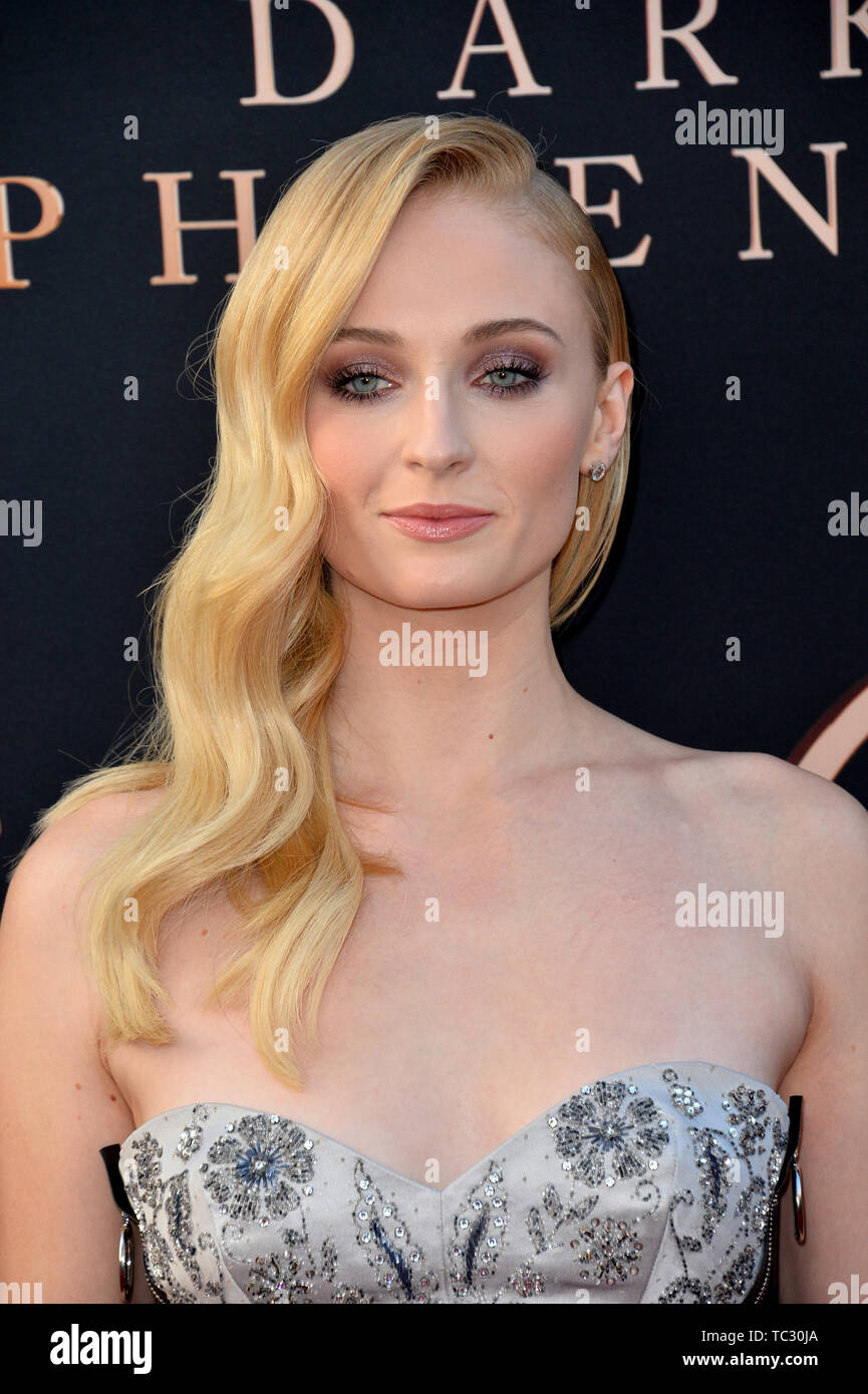 LOS ANGELES, USA. June 05, 2019: Sophie Turner at the premiere for "X ...
