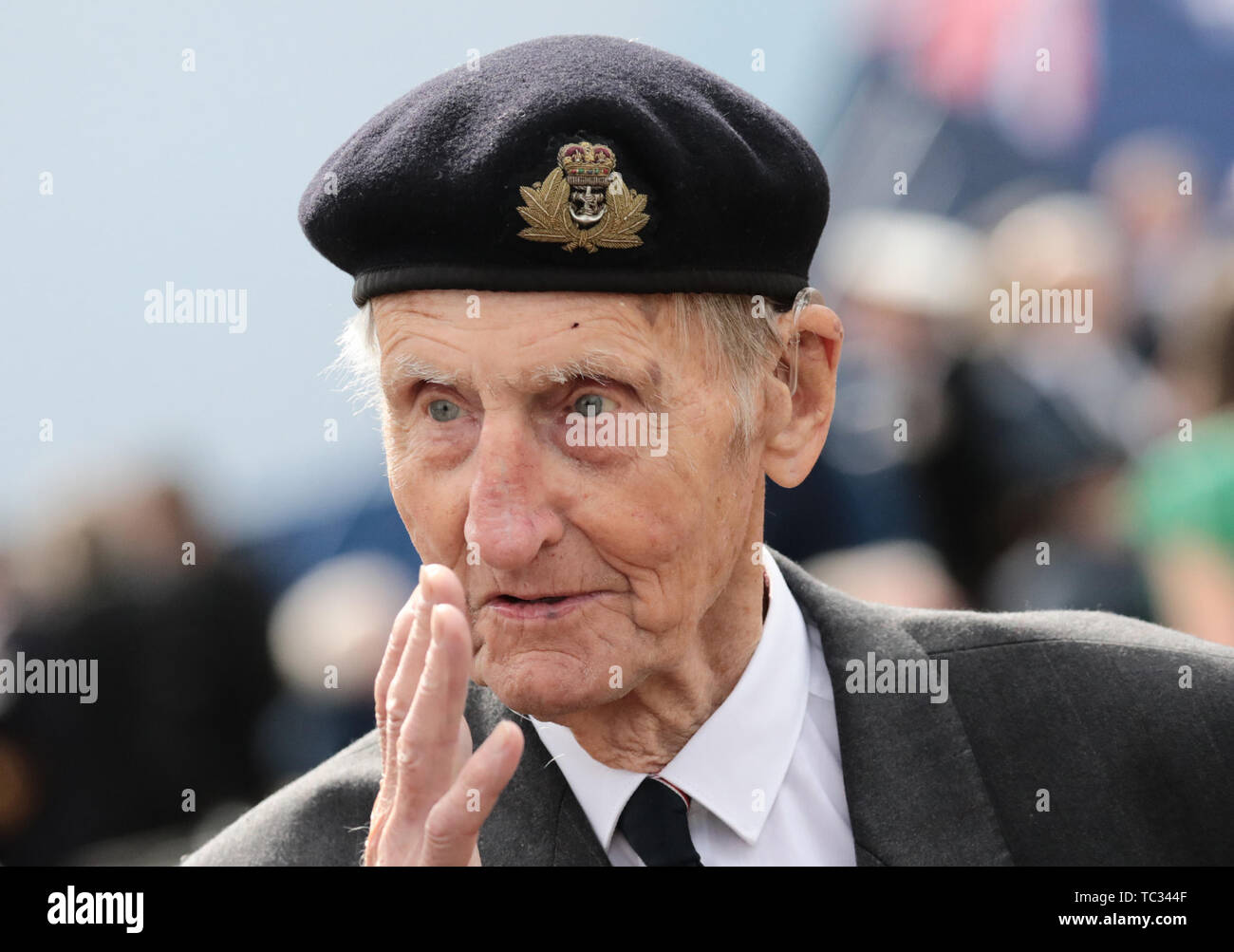 Portsmouth, UK. 05th June, 2019. Jim Booth, a 97-year-old veteran from ...