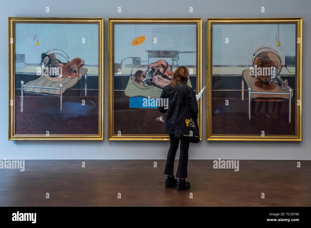 London, UK. 05th June, 2019. Three Studies of Figures on Beds, 1972 ...