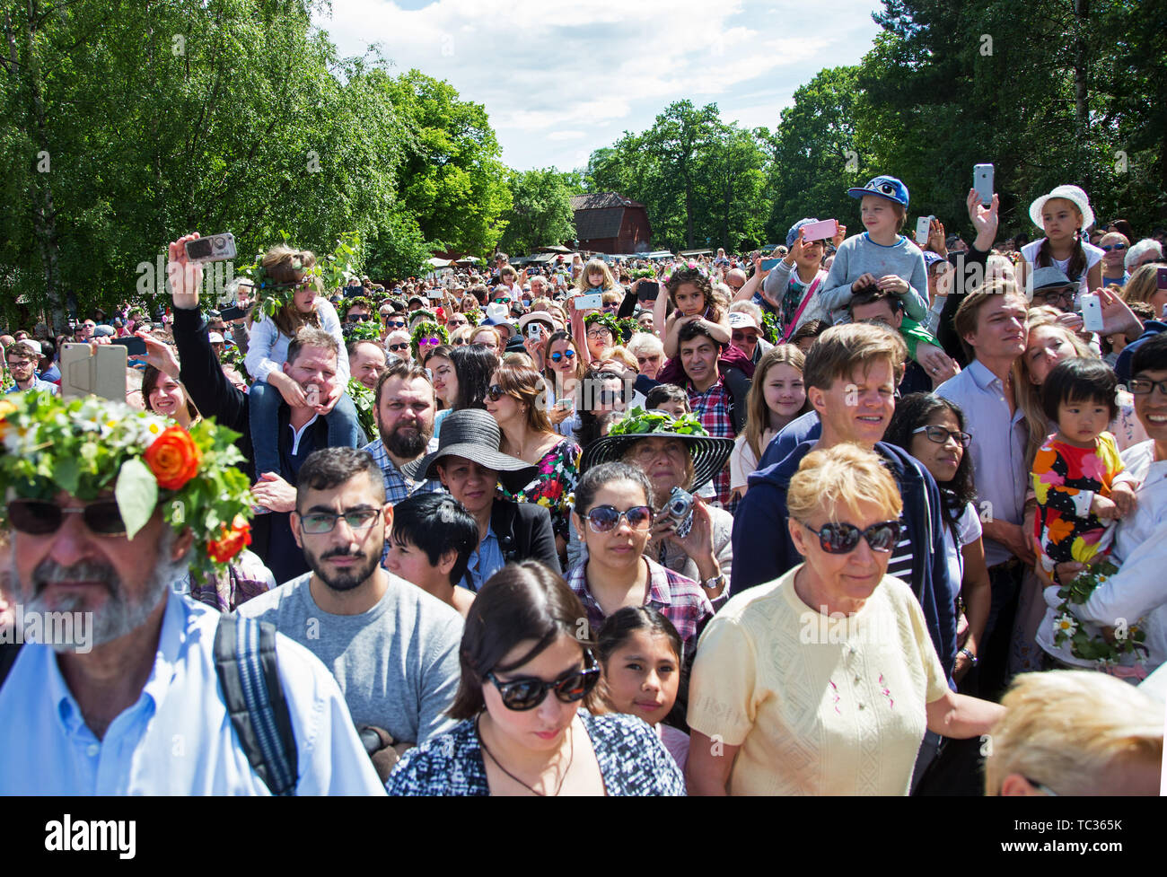 STOCKHOLM 20170623 Midsommar på Skansen, Stockholm, Sverige ...