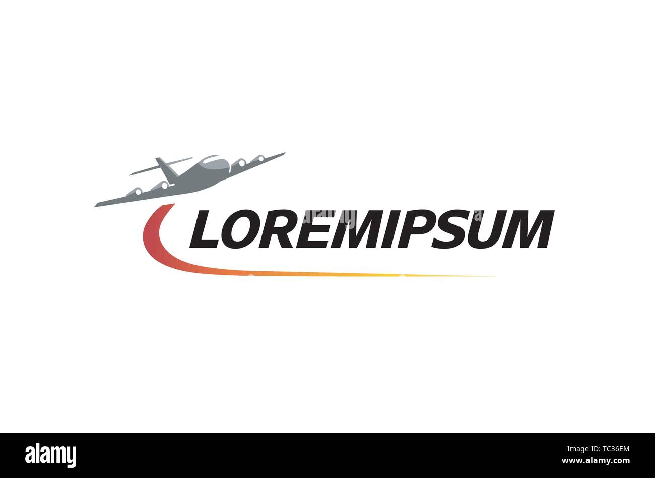 Fast Sky Airplane Creative Logo Design Illustration Stock Vector Image ...