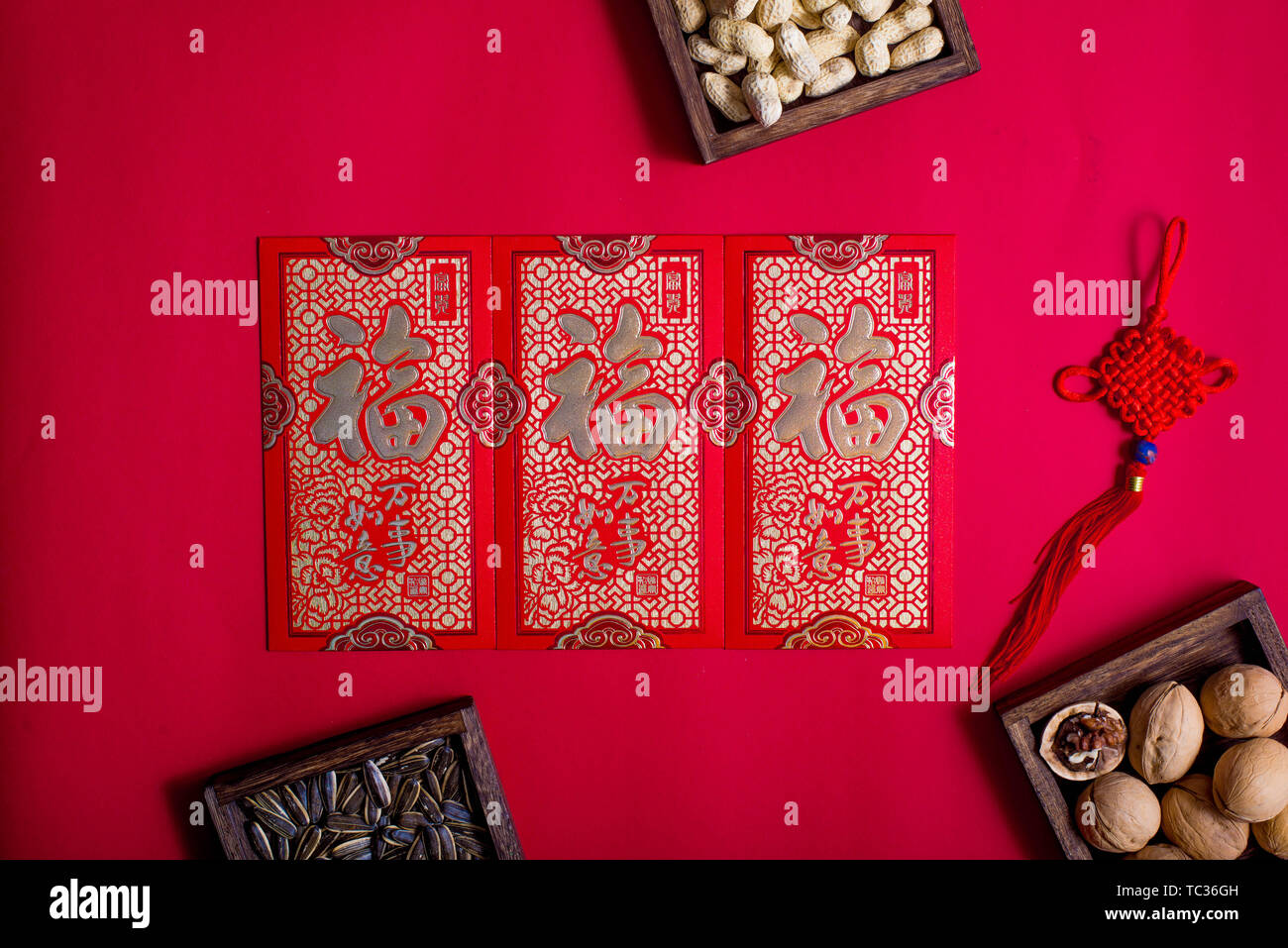 New Year's red envelopes Stock Photo - Alamy