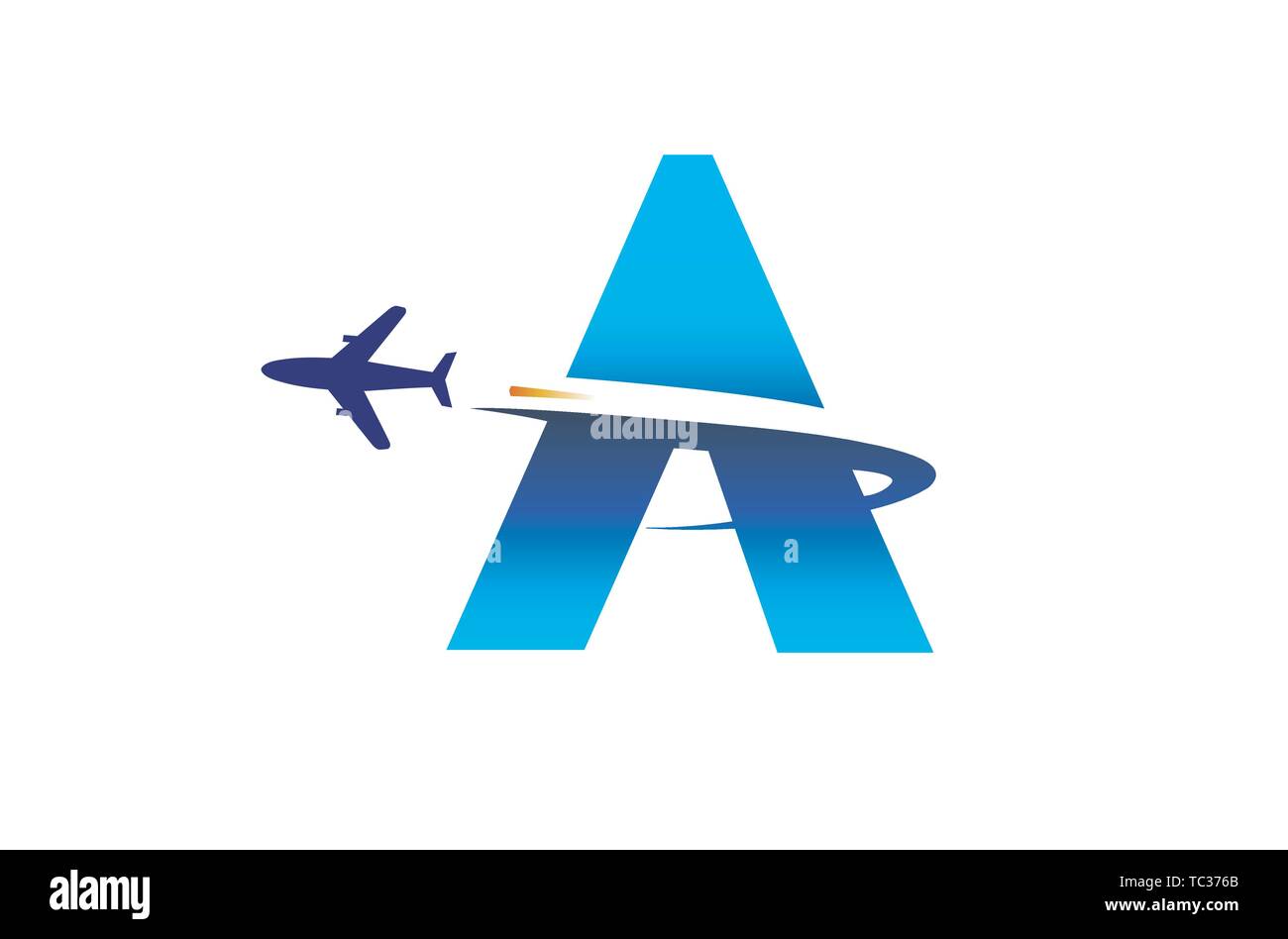 Abstract Letter Airplane Logo Creative Air Design Illustration Stock ...