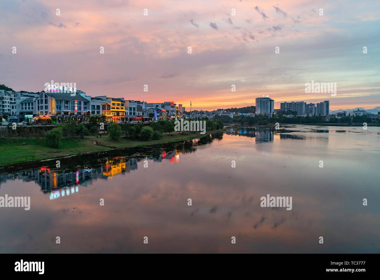 The scenery of ancient Huizhou Stock Photo - Alamy